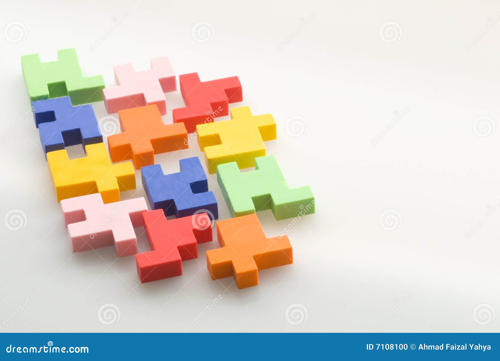 Colorful rubber puzzle stock photo. Image of brick, mirror - 7108100