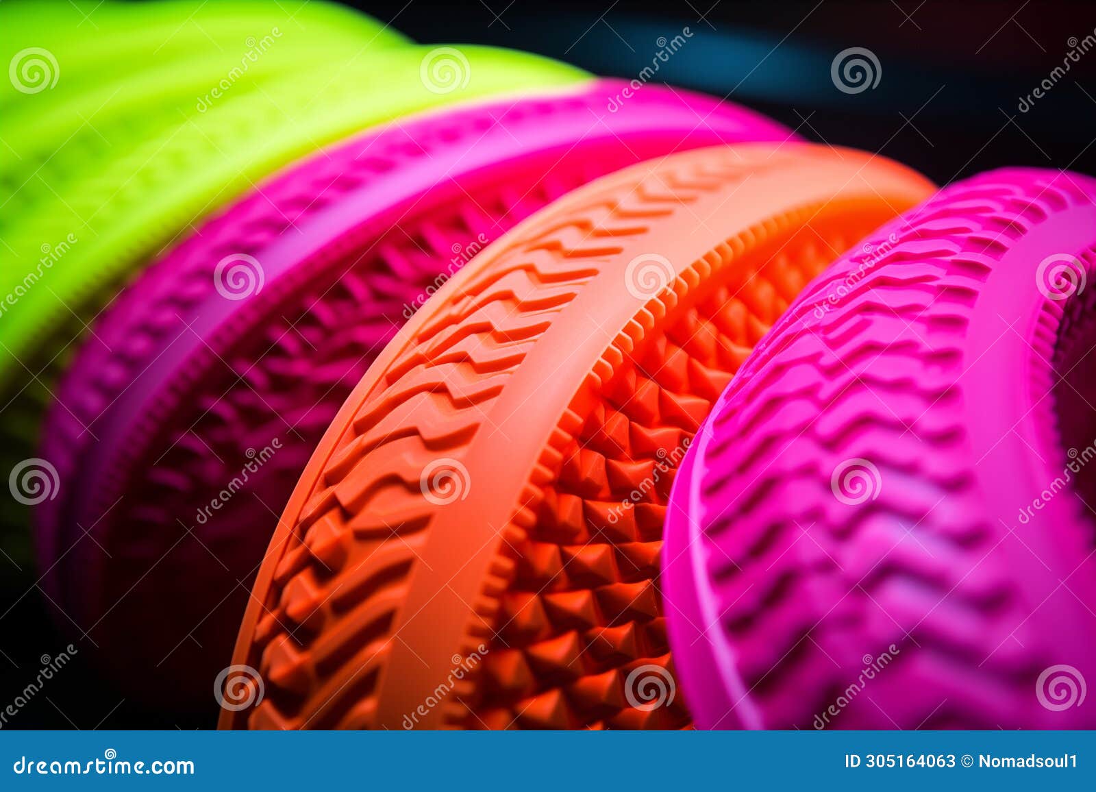 Colorful Rubber Samples with Patterns. Generative AI Stock Image ...