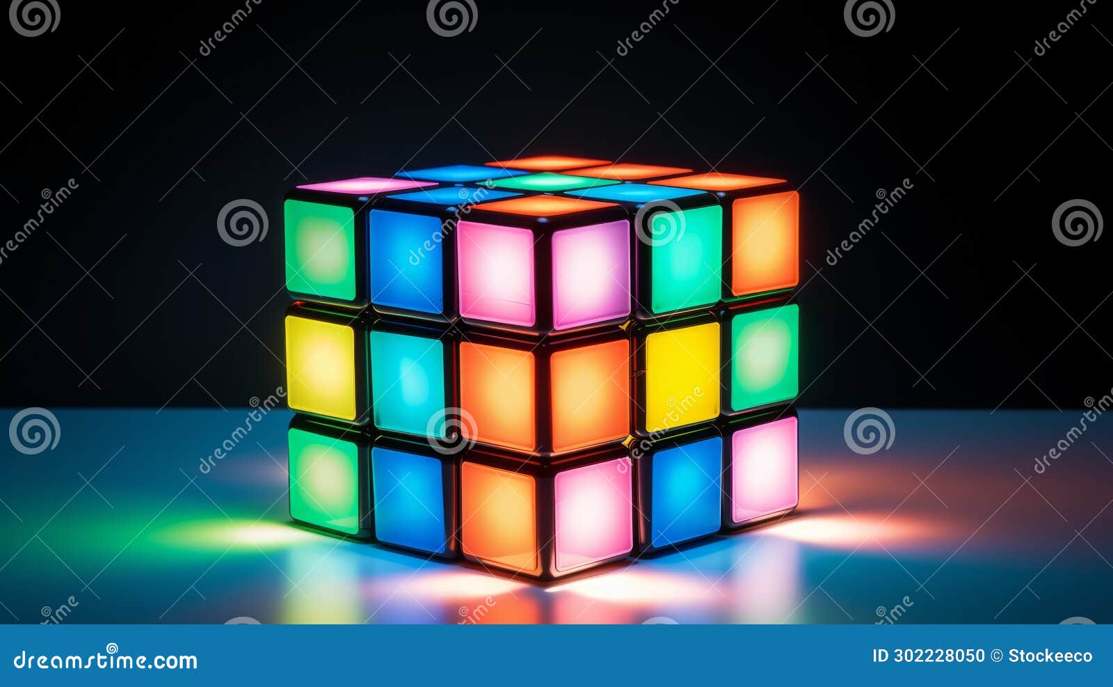 Colorful Rubik S Cube with Lights: Cross Processing, Bold Color ...