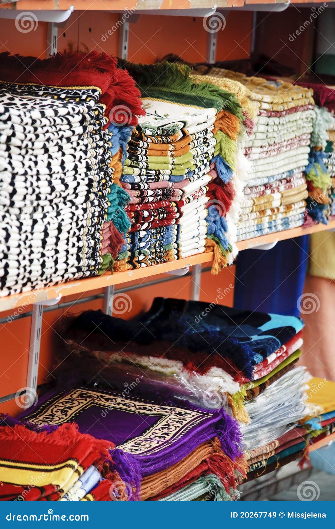 Colorful Rugs at the Market in Dubai Stock Image - Image of colored ...