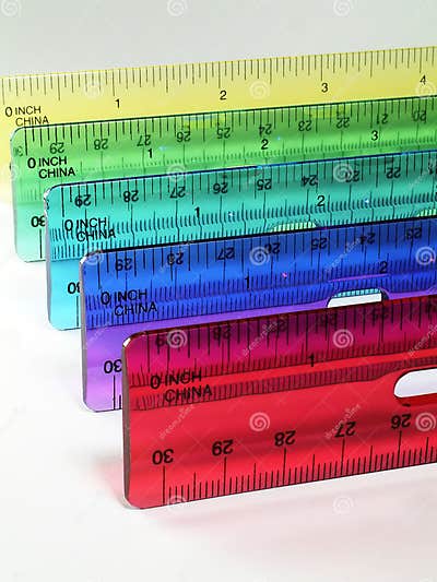 Colorful rulers stock image. Image of student, kids, education - 14703