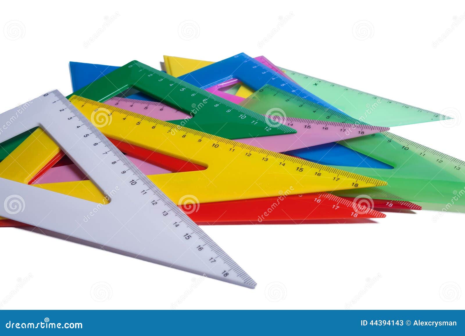 Colorful RULLERS for MATHEMATICS and GEOMETRY in SCHOOL Stock Image ...
