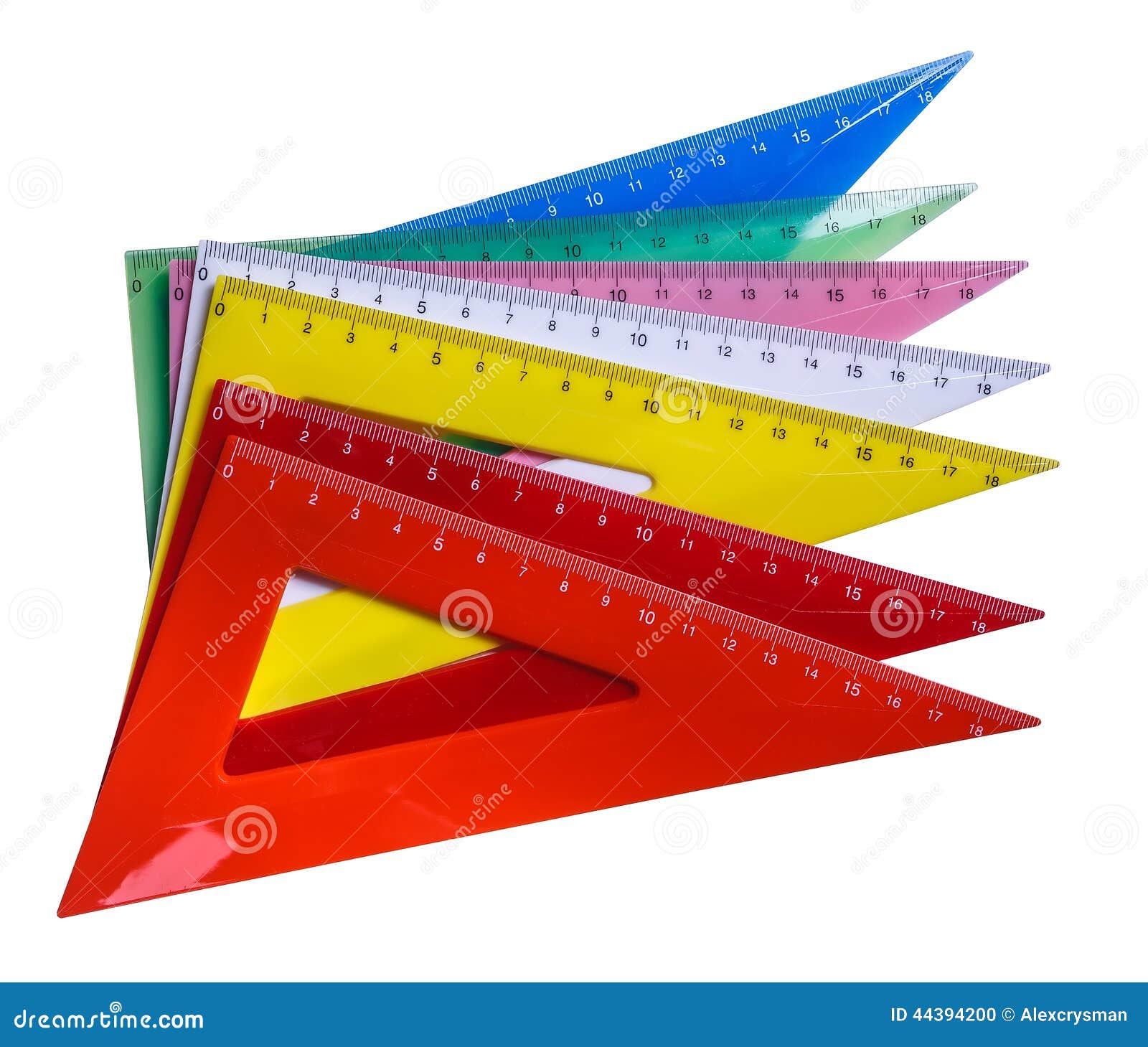 Colorful RULLERS for MATHEMATICS and GEOMETRY in SCHOOL Stock Photo ...