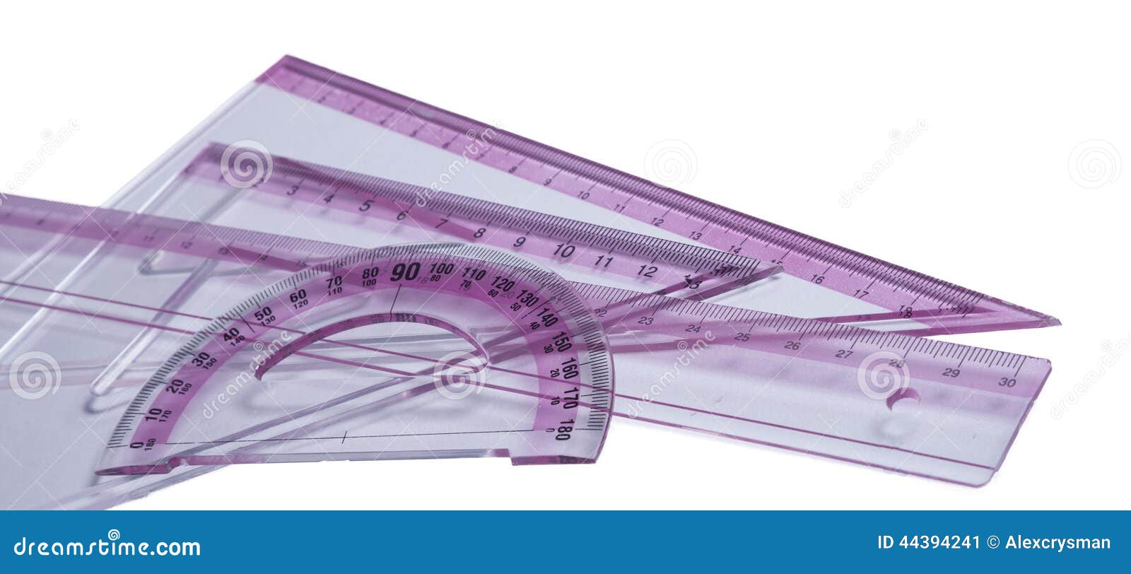 Colorful RULLERS for MATHEMATICS and GEOMETRY in SCHOOL Stock Image ...