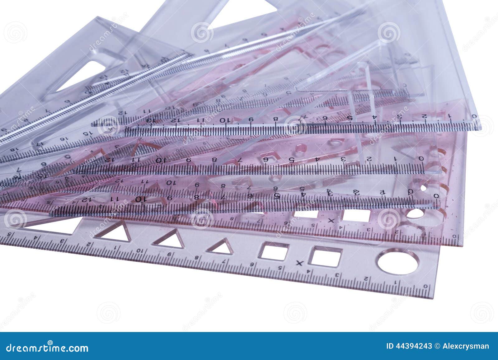 Colorful RULLERS for MATHEMATICS and GEOMETRY in SCHOOL Stock Image ...