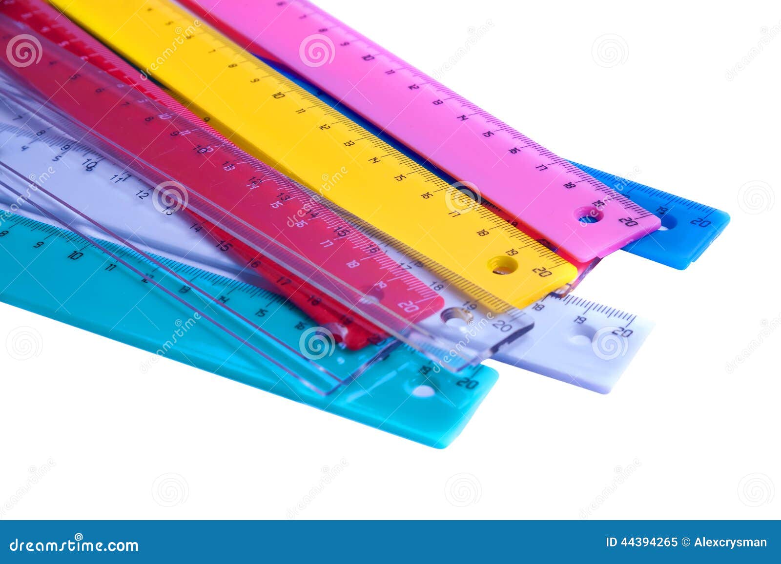 Colorful RULLERS for MATHEMATICS and GEOMETRY in SCHOOL Stock Image ...