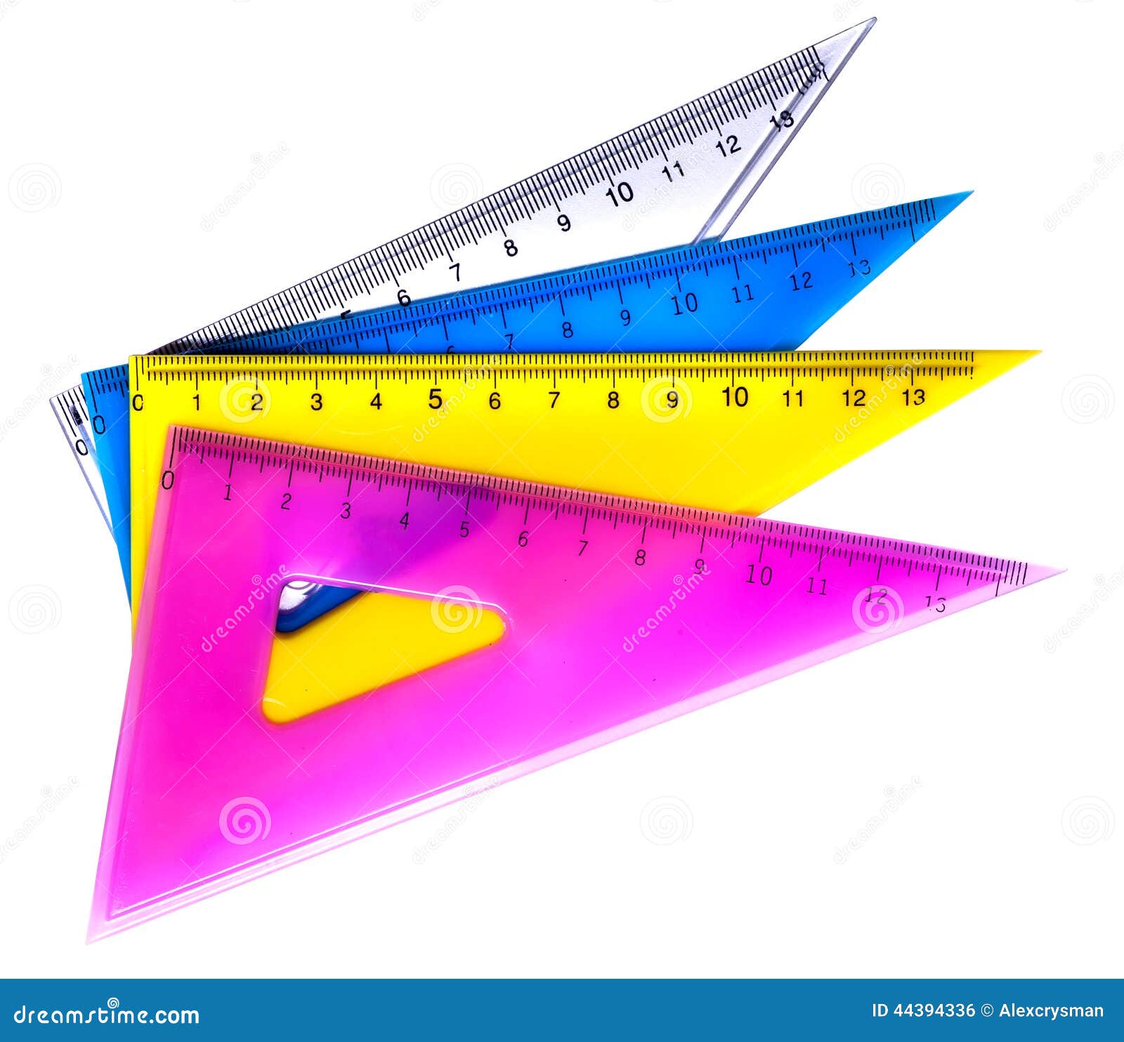 Colorful RULLERS for MATHEMATICS and GEOMETRY in SCHOOL Stock Photo ...