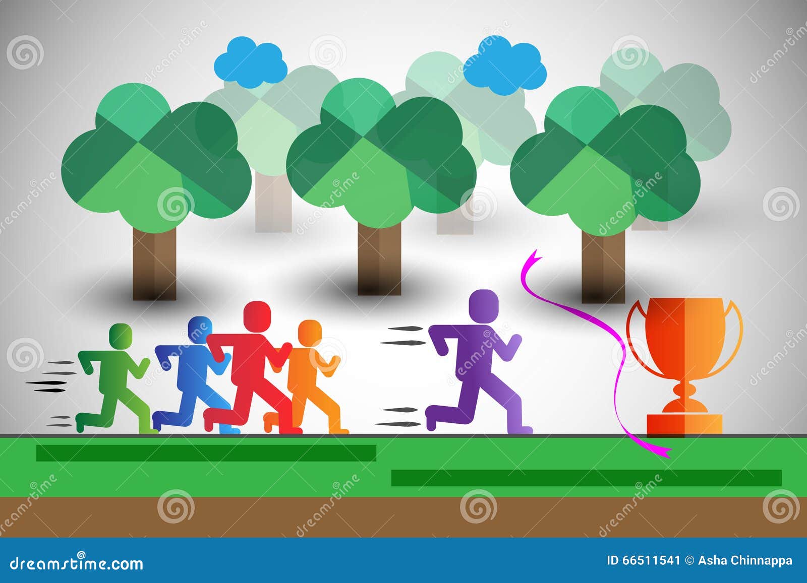 Colorful Runners in Race, Also Represents Team Leader, Winner Etc ... Colorful Runners in Race, Also Represents Team Leader, Winner Etc ...