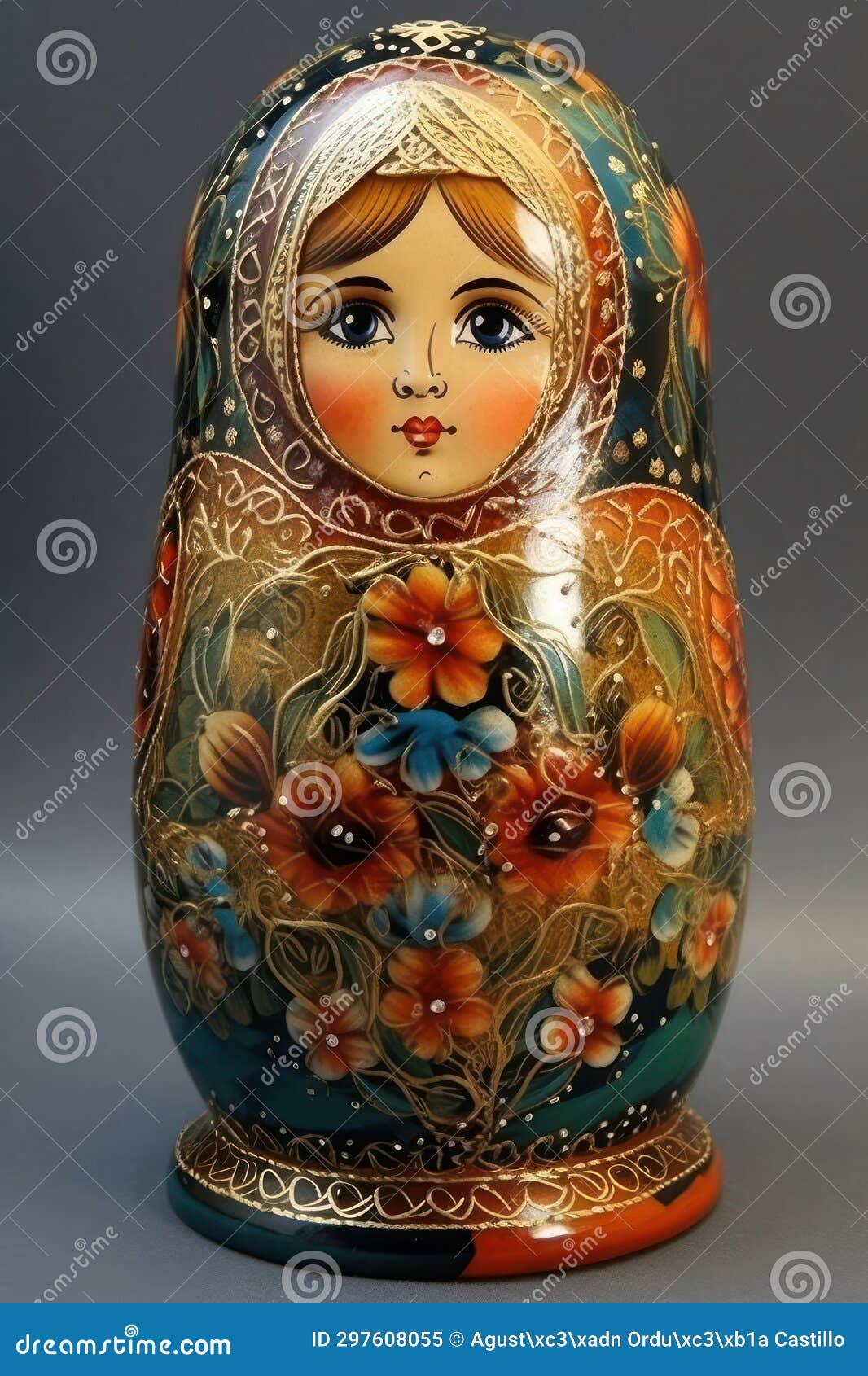 Colorful Russian Nested Matreshka Dolls. Stock Image - Image of ethnic, matryoshka: 297608055