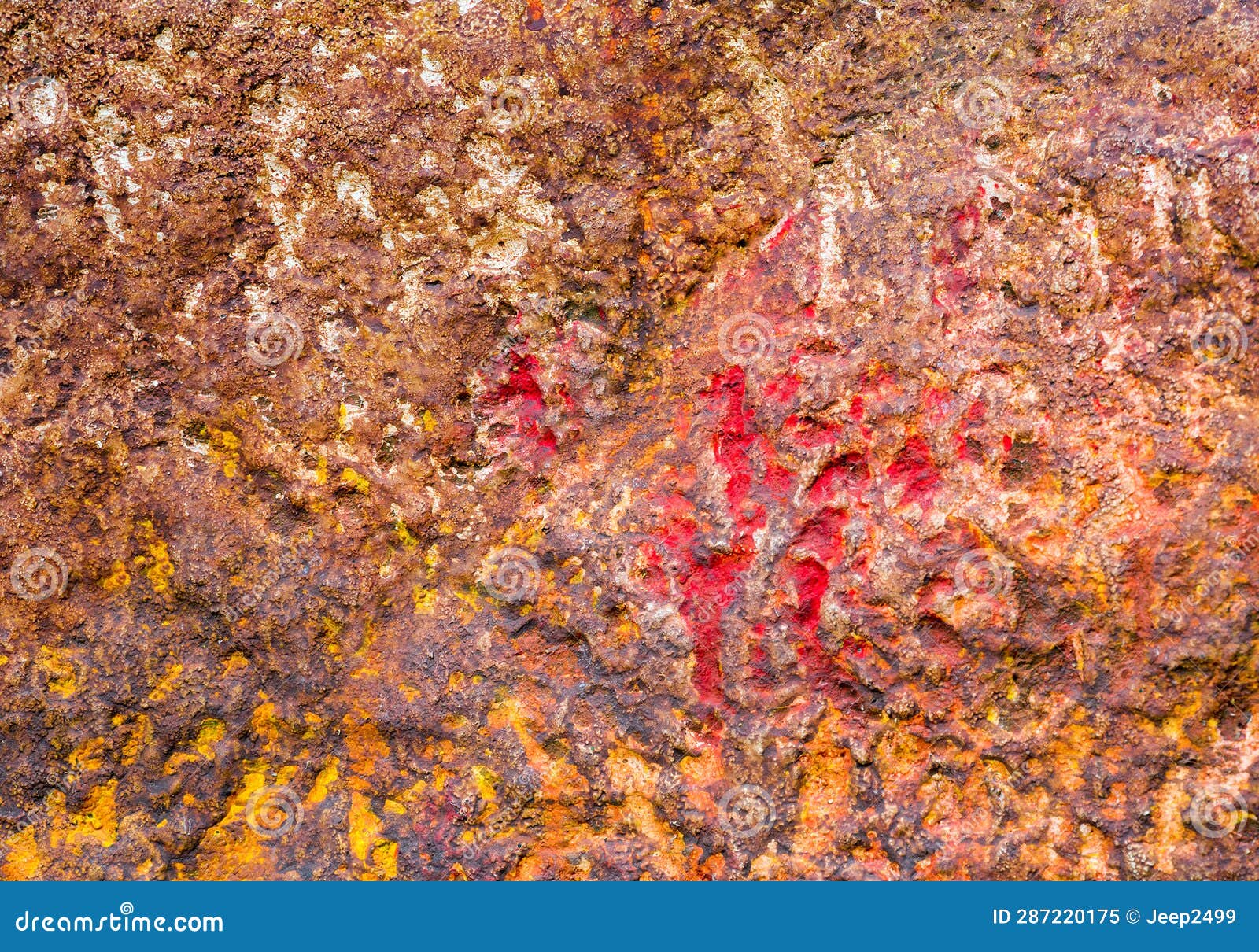 Colorful Rust Pattern on Old Iron. Stock Image - Image of metal, color ...