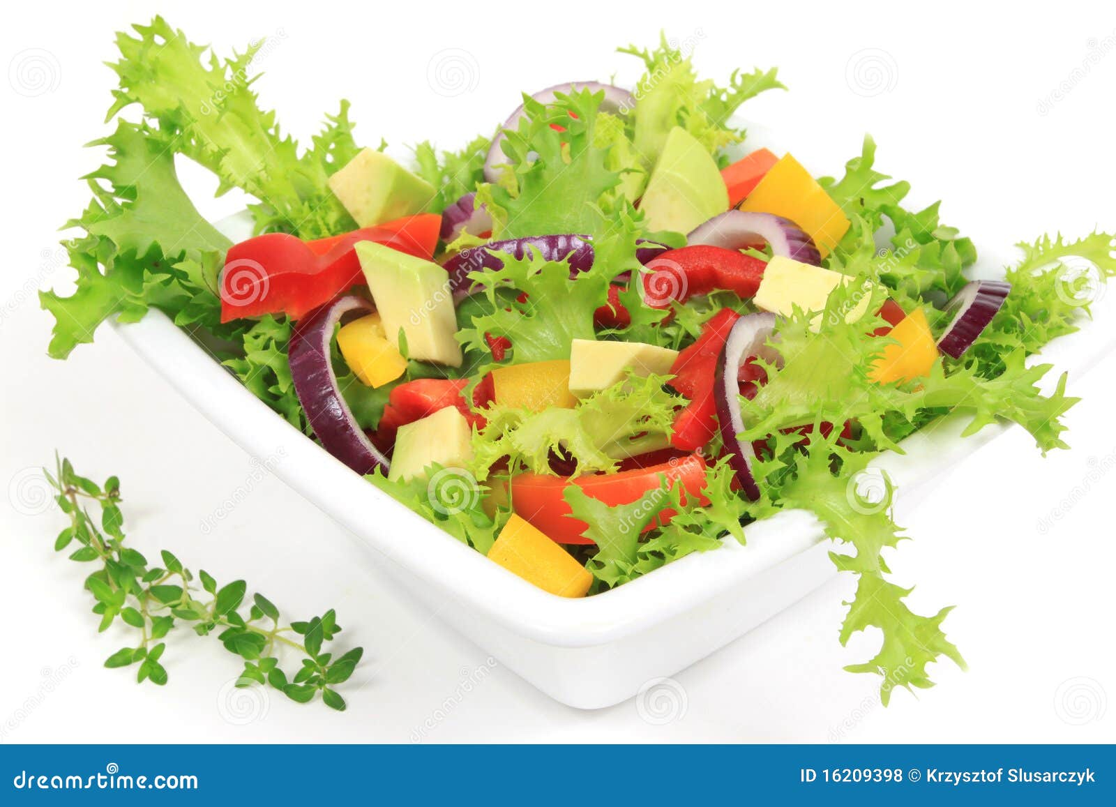 Colorful salad stock photo. Image of green, isolated - 16209398