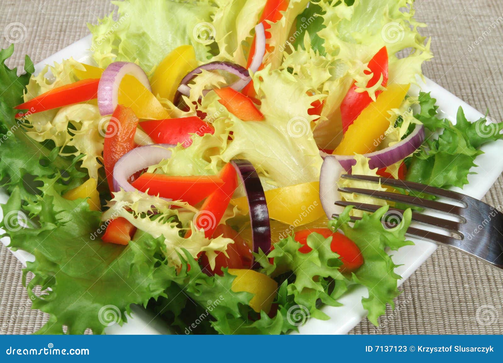 Colorful salad stock image. Image of pepper, bowl, cuisine - 7137123