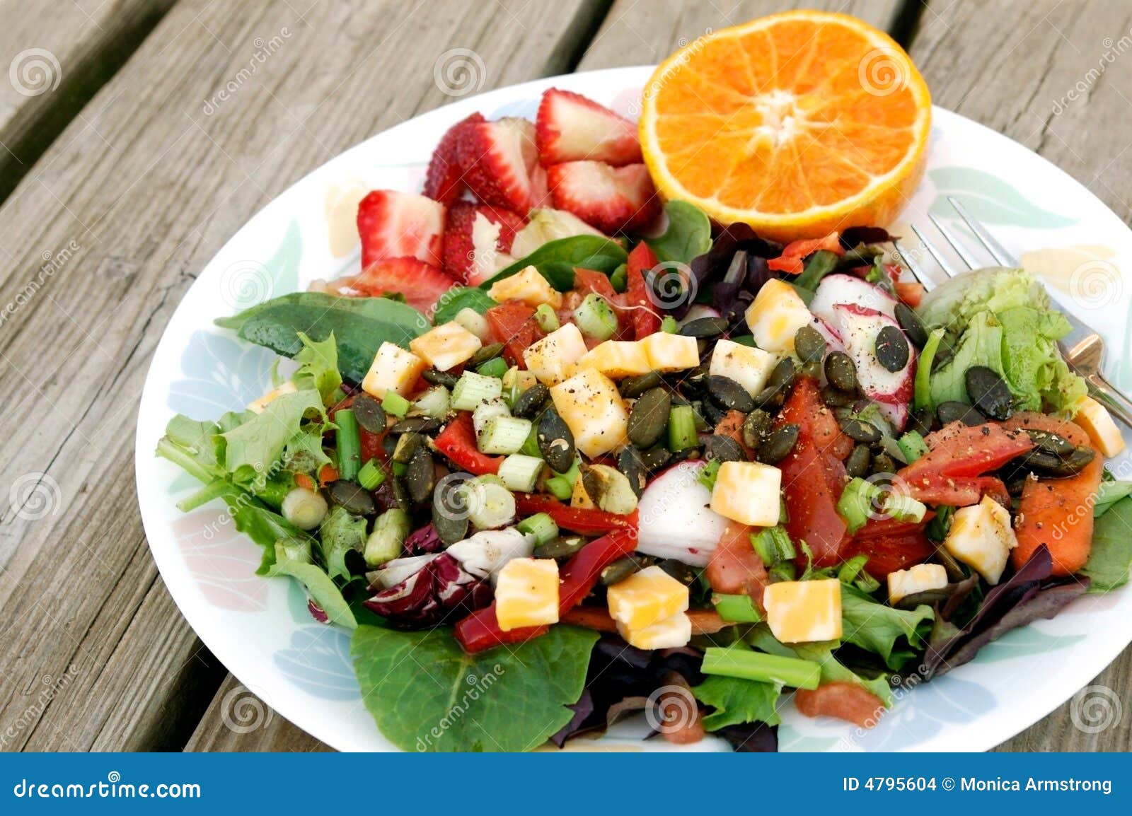 Colorful Salad with Fruit stock photo. Image of fresh - 4795604