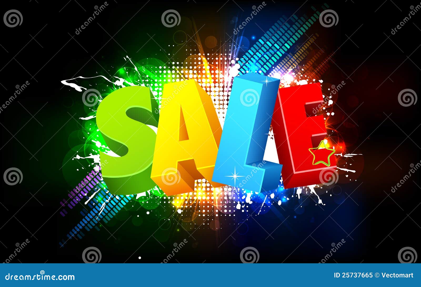 Colorful Sale stock vector. Illustration of quality, customer - 25737665