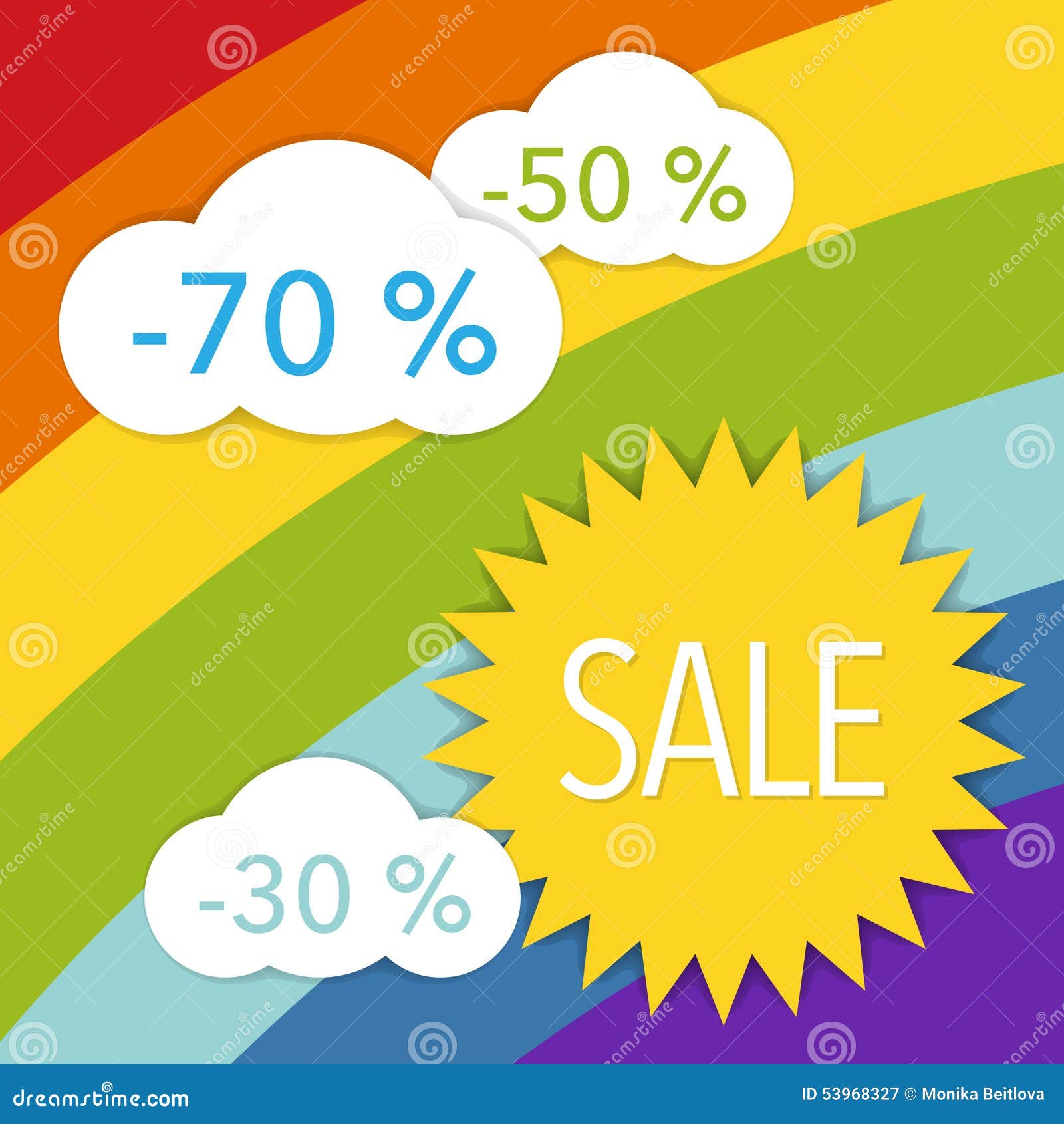 Colorful sale label stock vector. Illustration of marketing - 53968327
