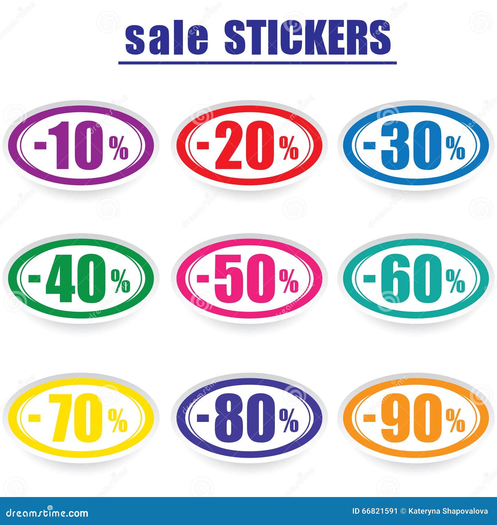 Colorful Sale Stickers and Labels. Vector Set Stock Vector ...