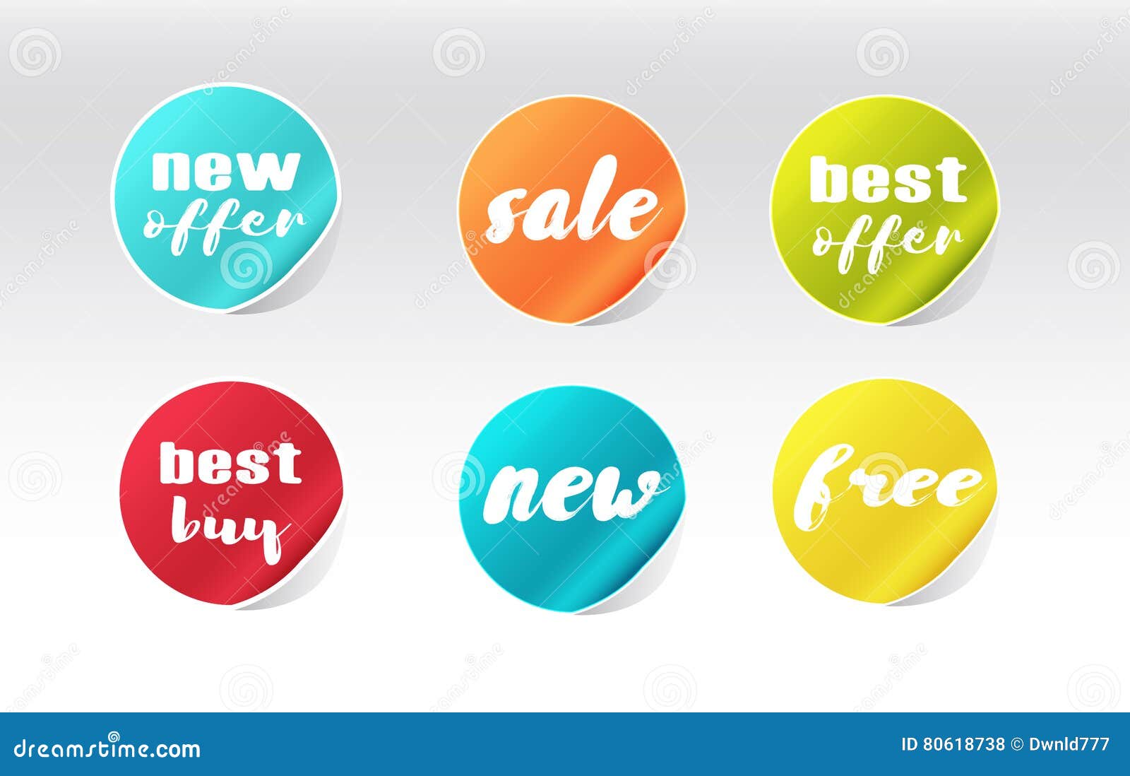 Colorful sale stickers set stock vector. Illustration of offer - 80618738