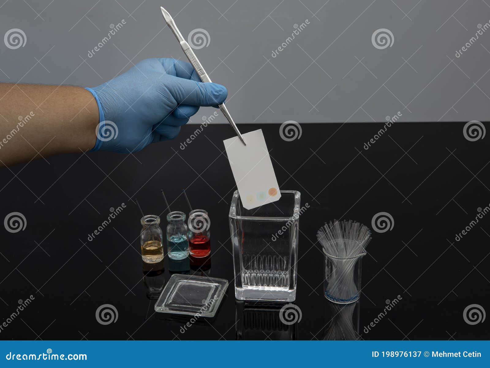 Colorful Sample Application of Thin Layer Chromatography. the Process ...