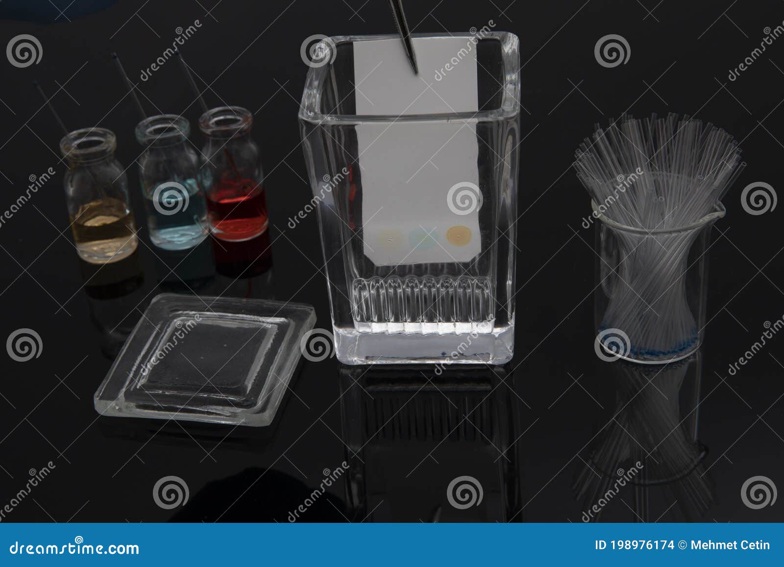 Colorful Sample Application of Thin Layer Chromatography. the Process ...