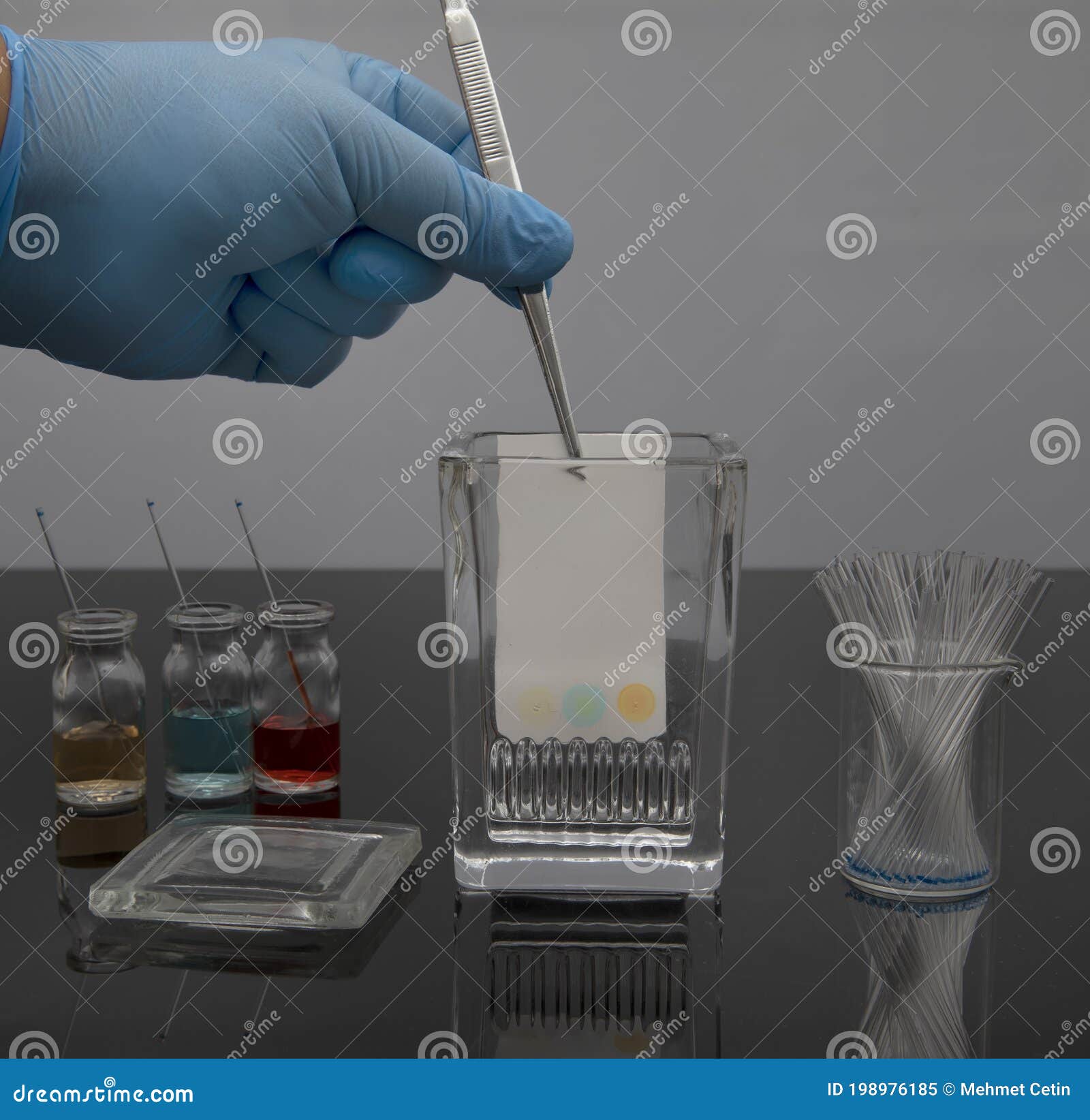 Colorful Sample Application of Thin Layer Chromatography. the Process ...