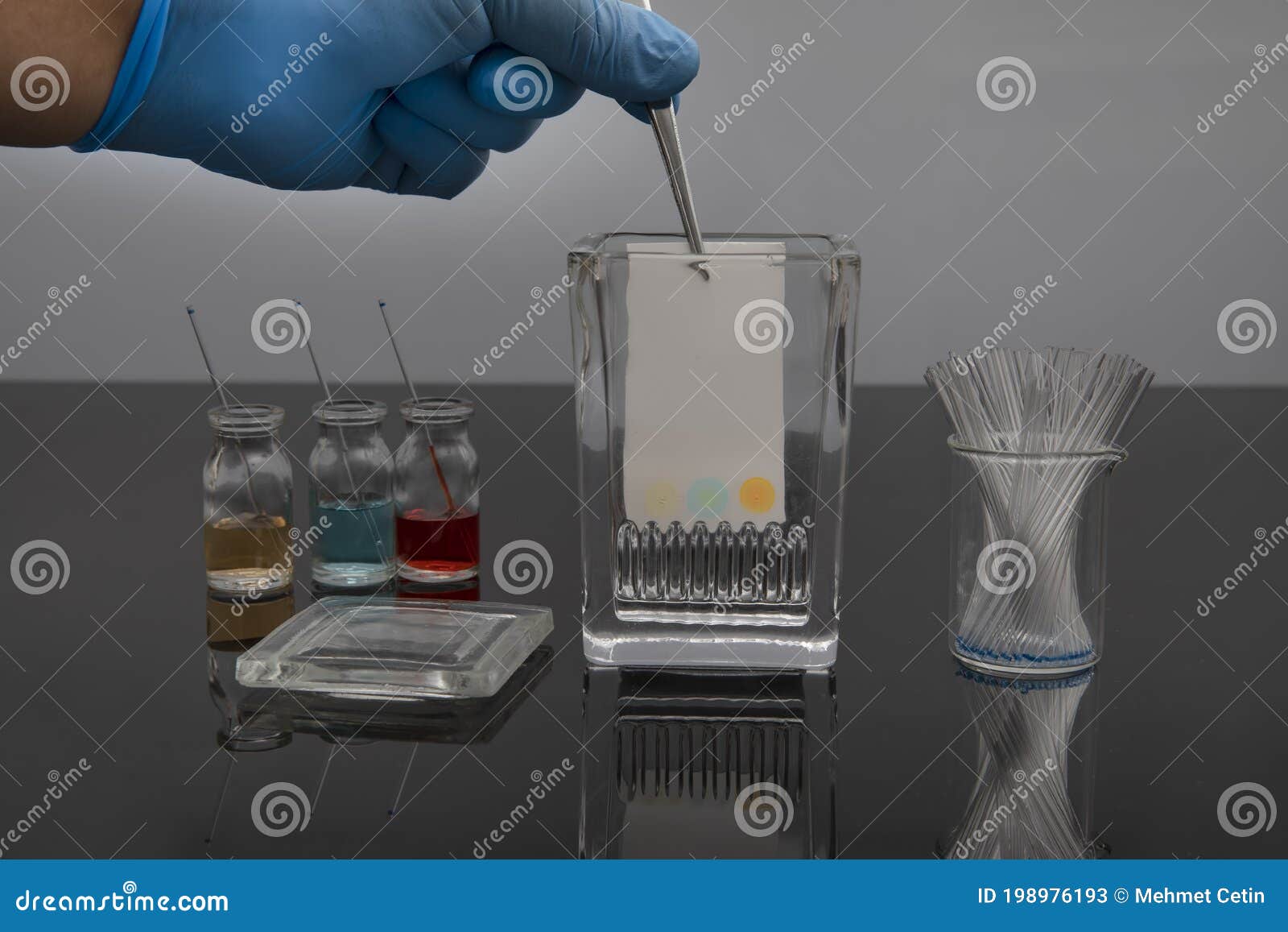 Colorful Sample Application of Thin Layer Chromatography. the Process ...