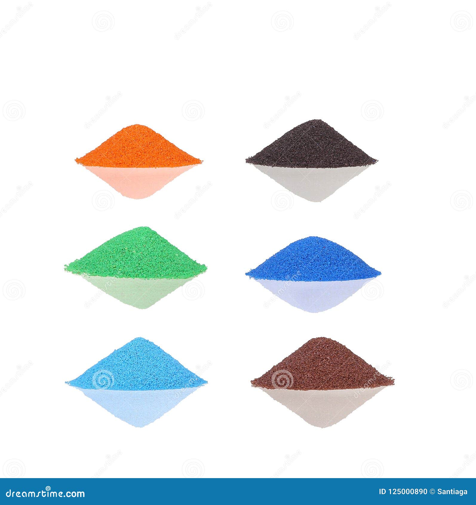 Colorful Sand Pile on White Isolate Stock Photo - Image of holidays ...