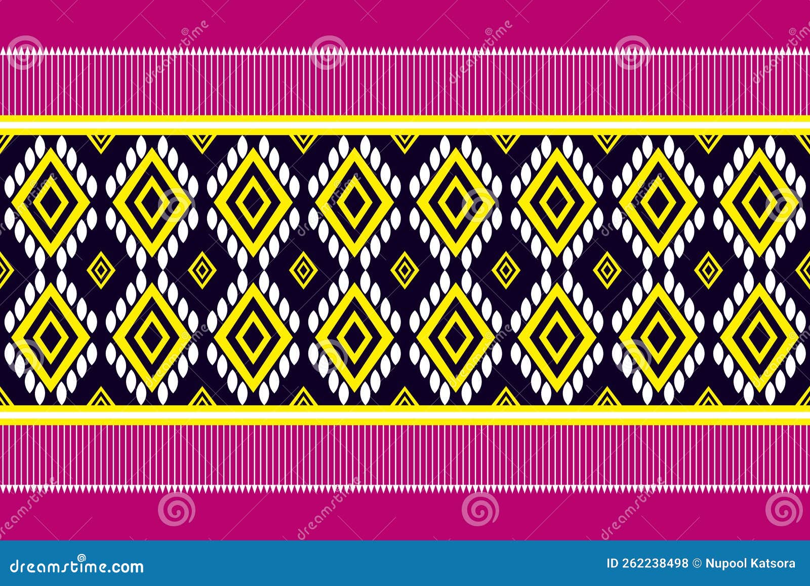 Colorful Sarong Pattern Design from Geometric Shapes. Stock ...