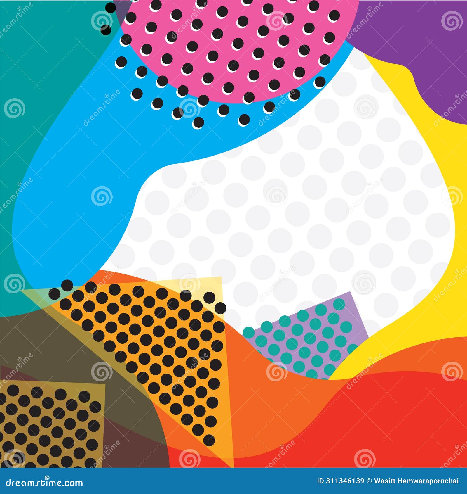 Colorful Saturated Patterns Abstract Background Punchy Vector Stock ...