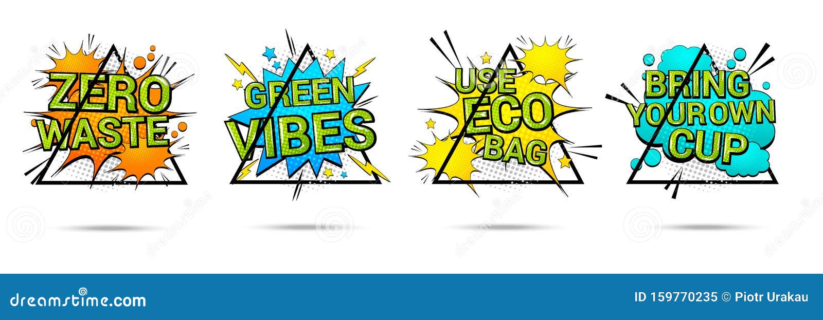 Set Of Comic Banners. Cartoon Text Frame On A Cloud Background Vector ...