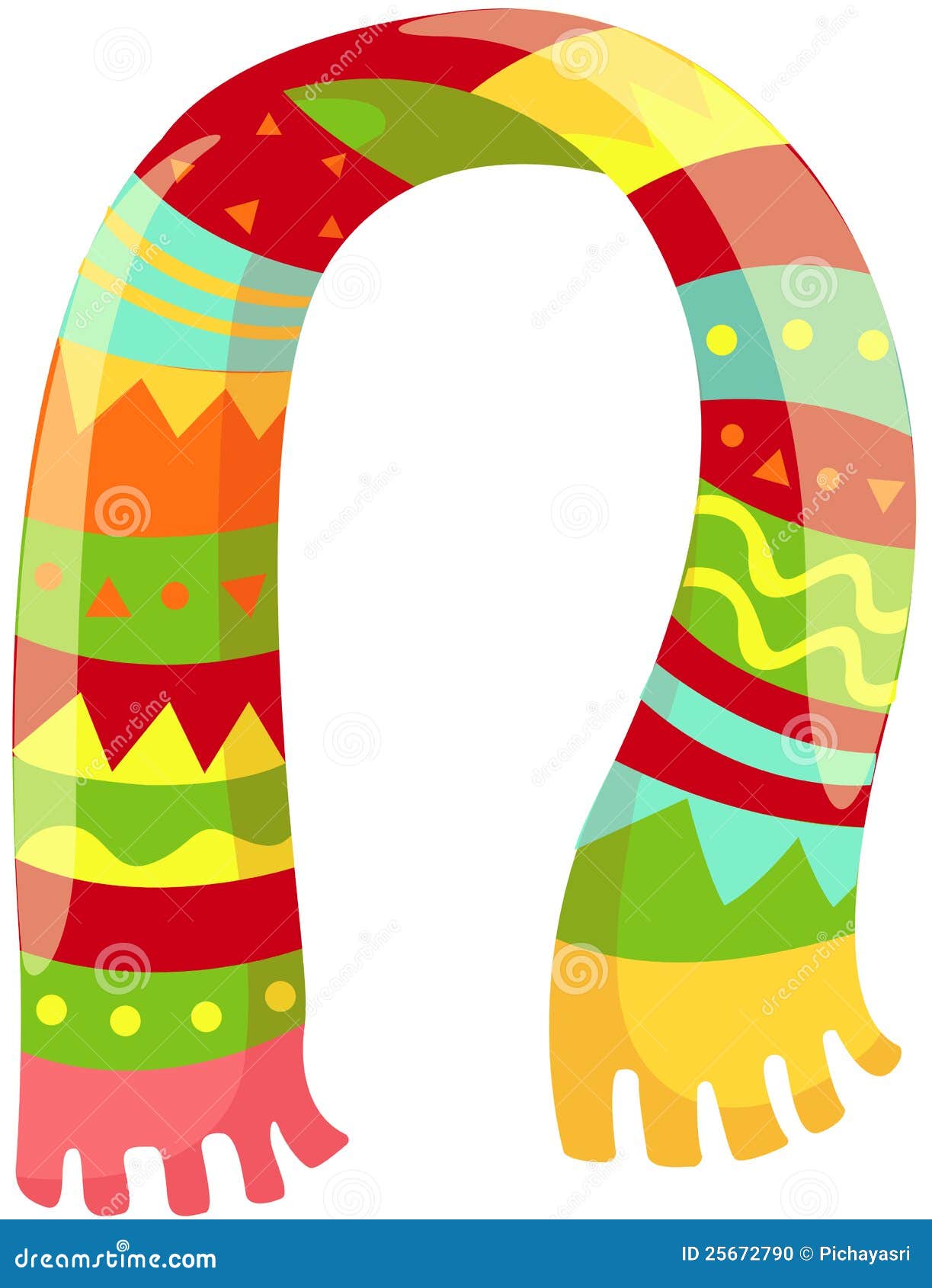 Colorful scarf stock vector. Illustration of clothes - 25672790