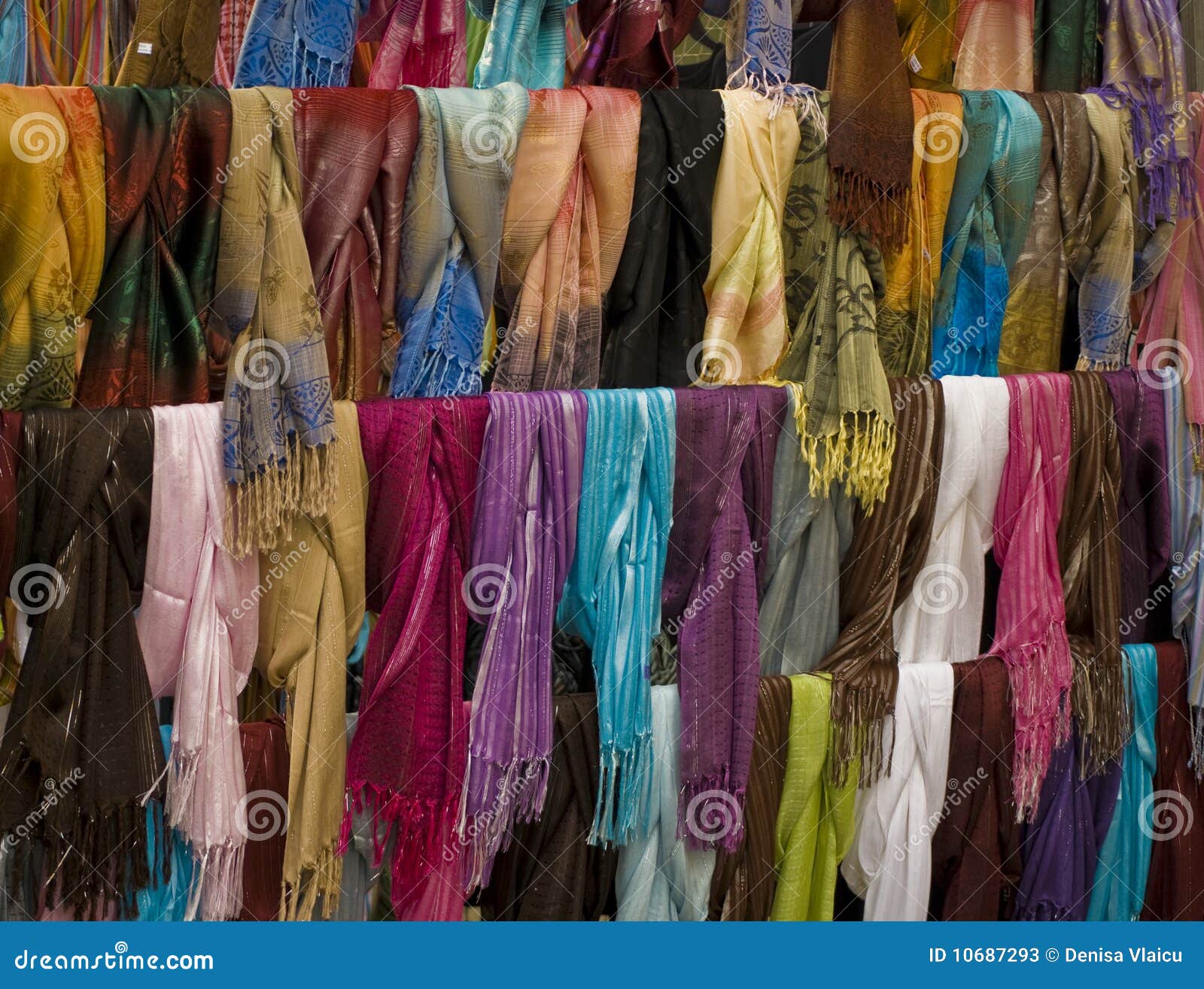 Colorful scarfs stock image. Image of market, clothes - 10687293