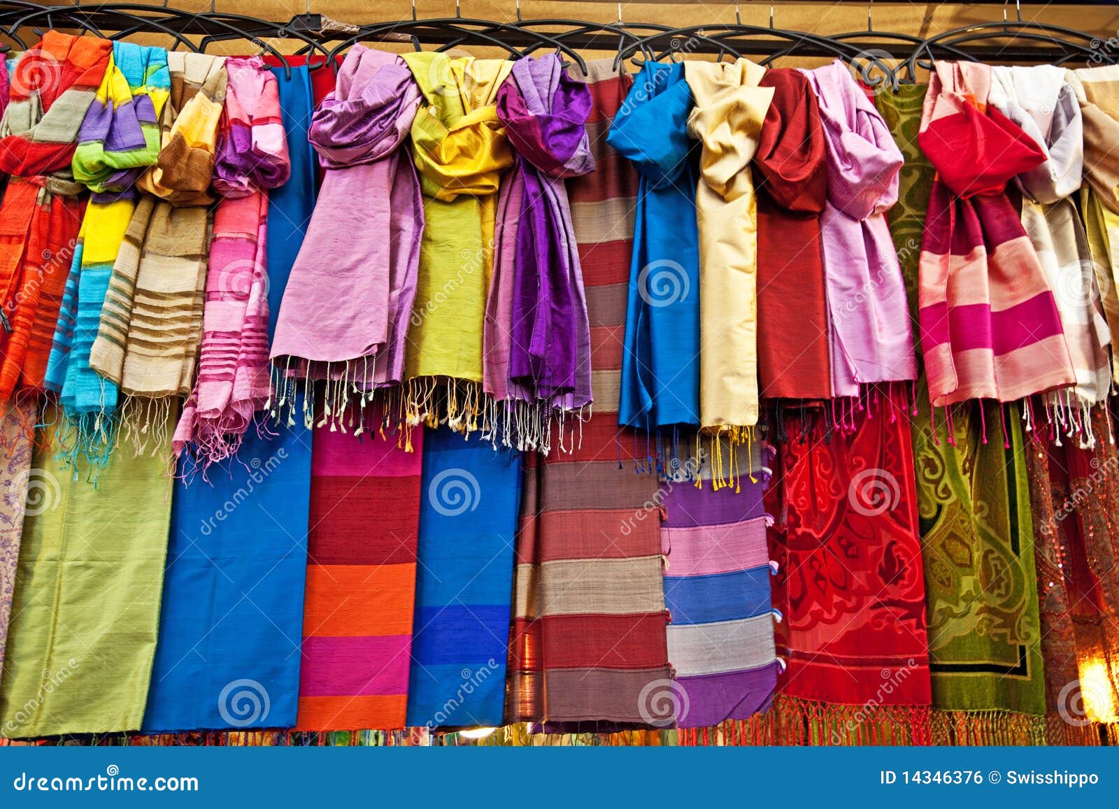 Colorful scarfs stock photo. Image of fashion, multi - 14346376