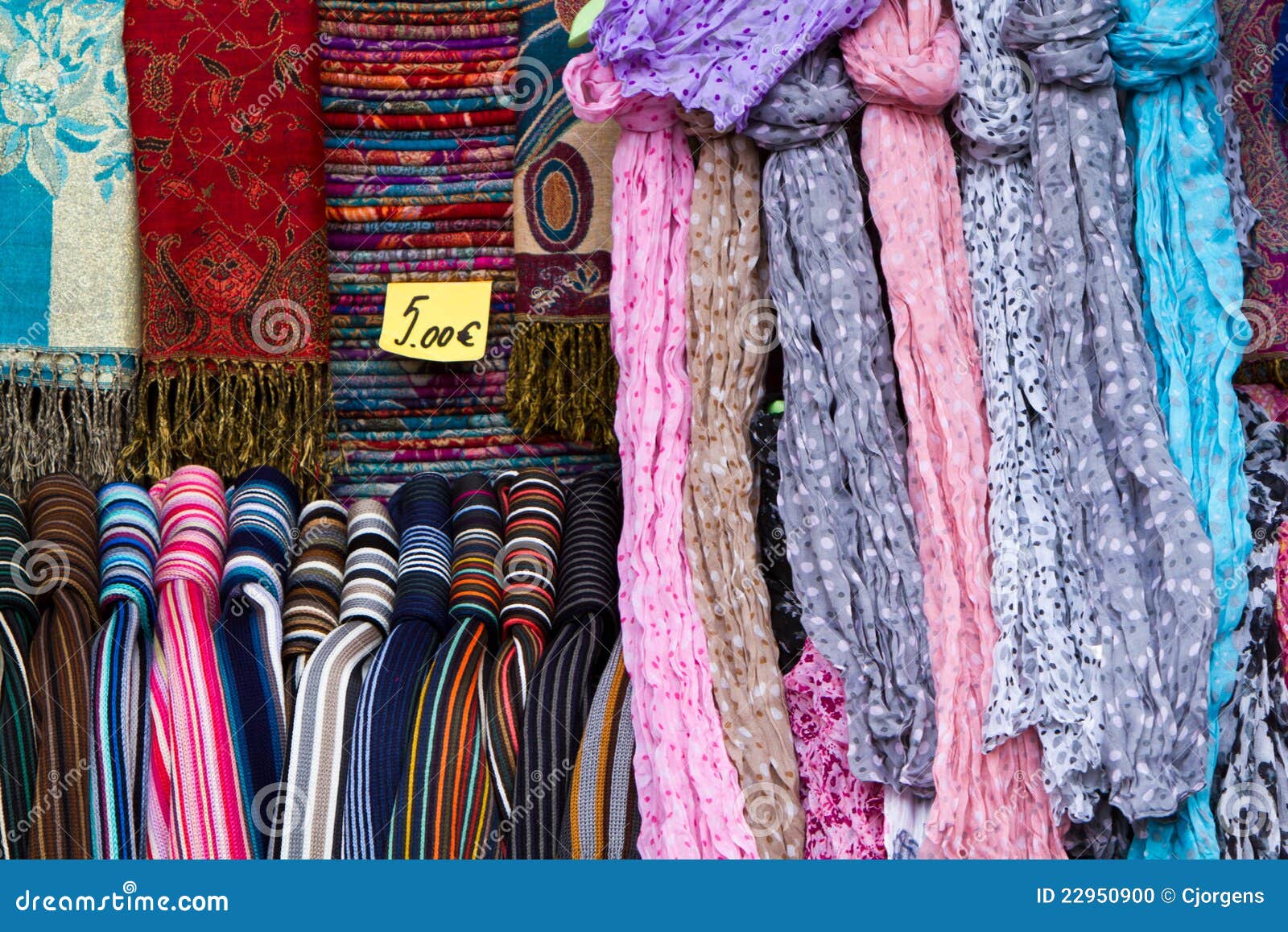 Colorful scarves stock photo. Image of textile, cotton - 22950900
