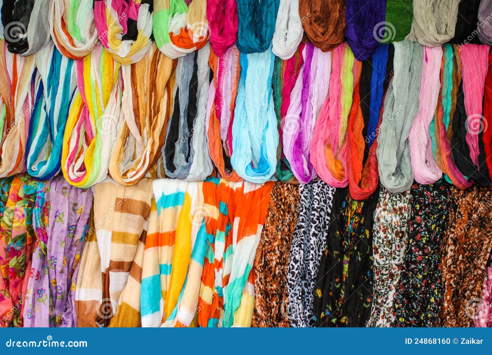 Colorful scarves stock photo. Image of multicolored, artistic - 24868160