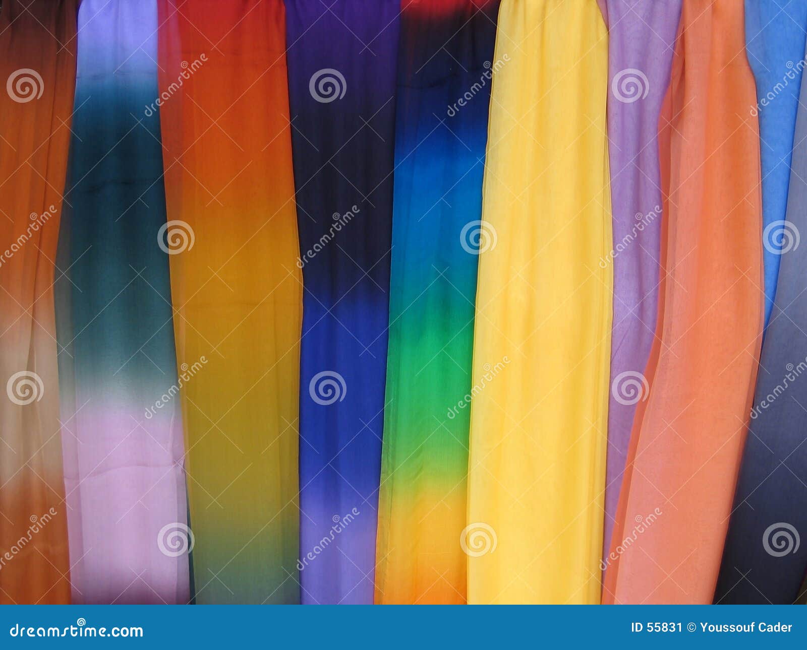 Colorful Scarves-7958 stock image. Image of align, fabrics - 55831