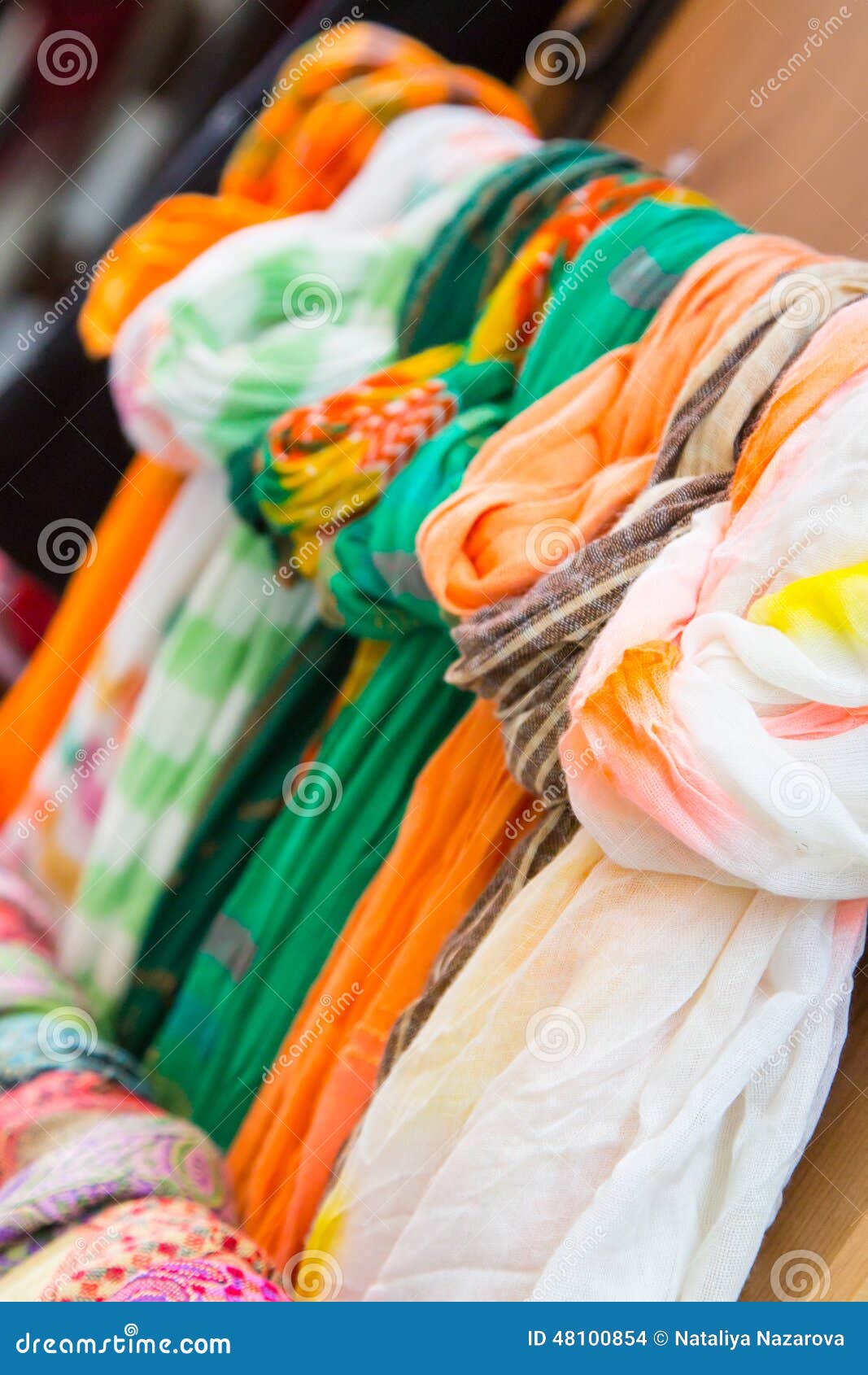 Colorful scarves stock photo. Image of craft, hanging - 48100854