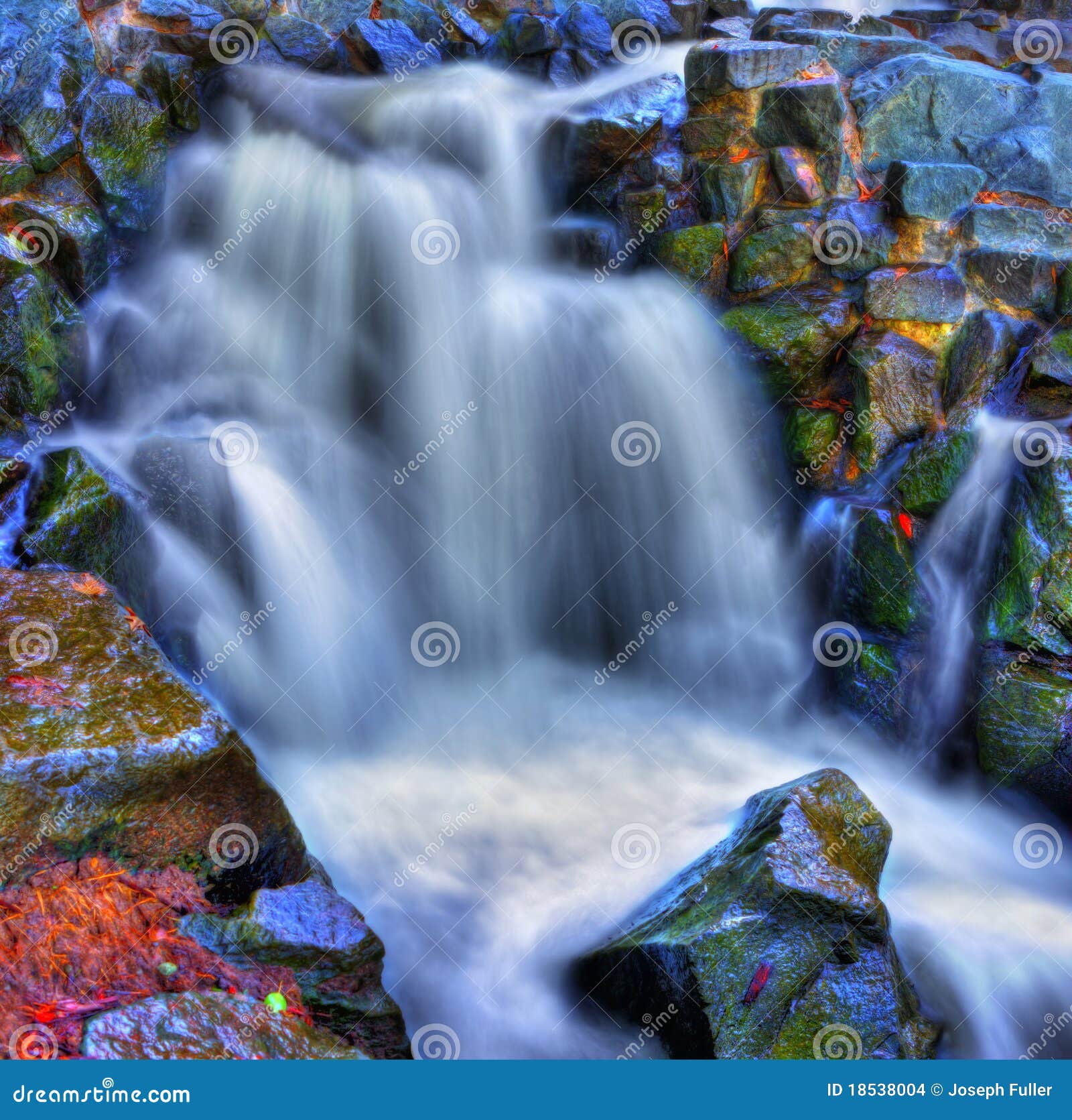 Colorful Scenic Waterfall in HDR Stock Photo - Image of natural ...