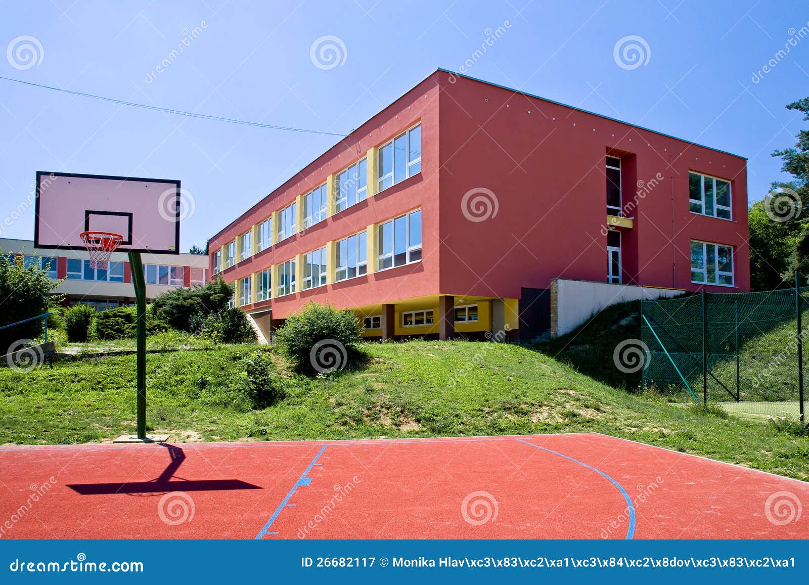 Colorful school building stock image. Image of home, house - 26682117