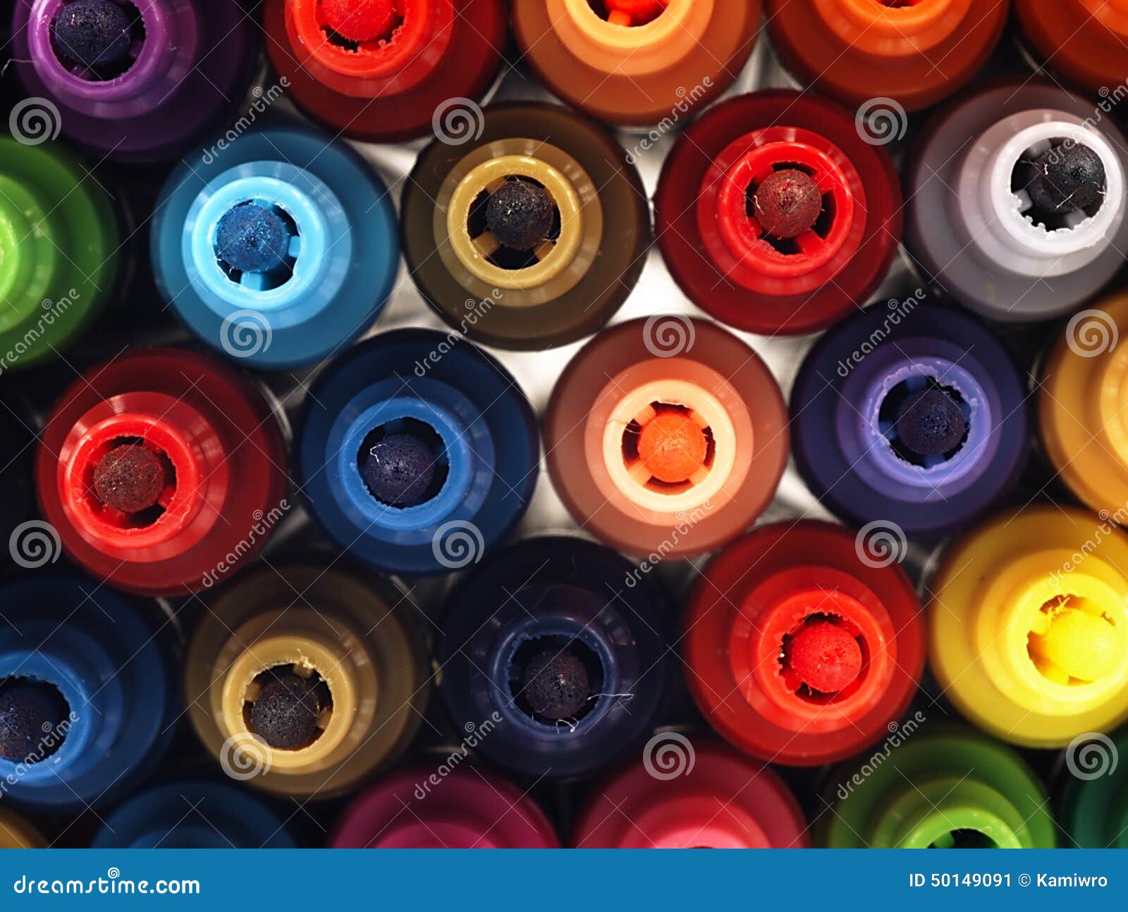 Colorful School Markers Closely. Stock Image - Image of colored, design ...