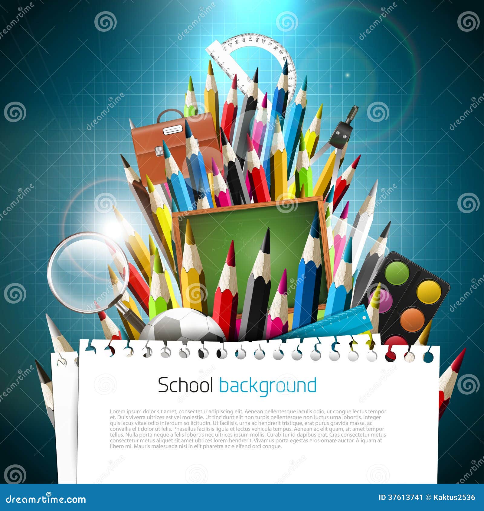 School Supplies Vector Clip Art Objects. | CartoonDealer.com #75263608