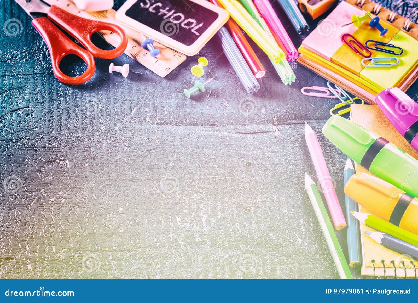 Colorful School Supplies. Back To School Concept Stock Image - Image of ...