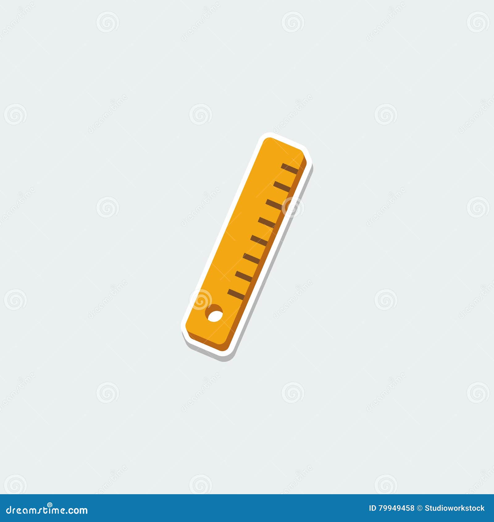 Colorful School Symbol - Orange Ruler Stock Vector - Illustration of ...