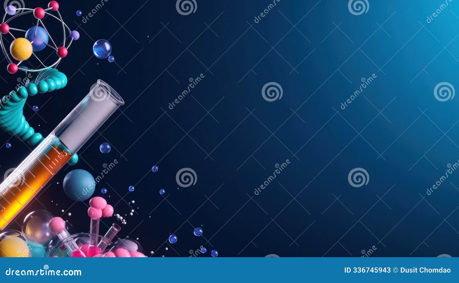 Colorful Science Club Design Featuring Test Tubes and Molecular ...