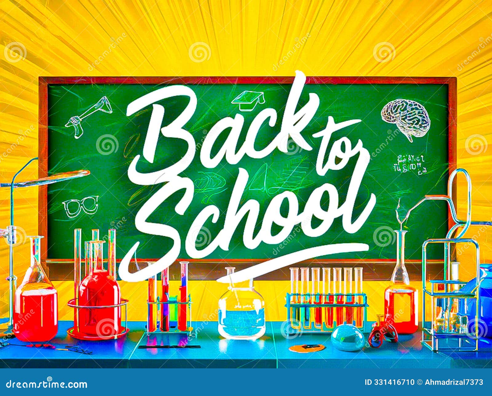 Colorful Science Lab for Back To School. Back To School Background ...