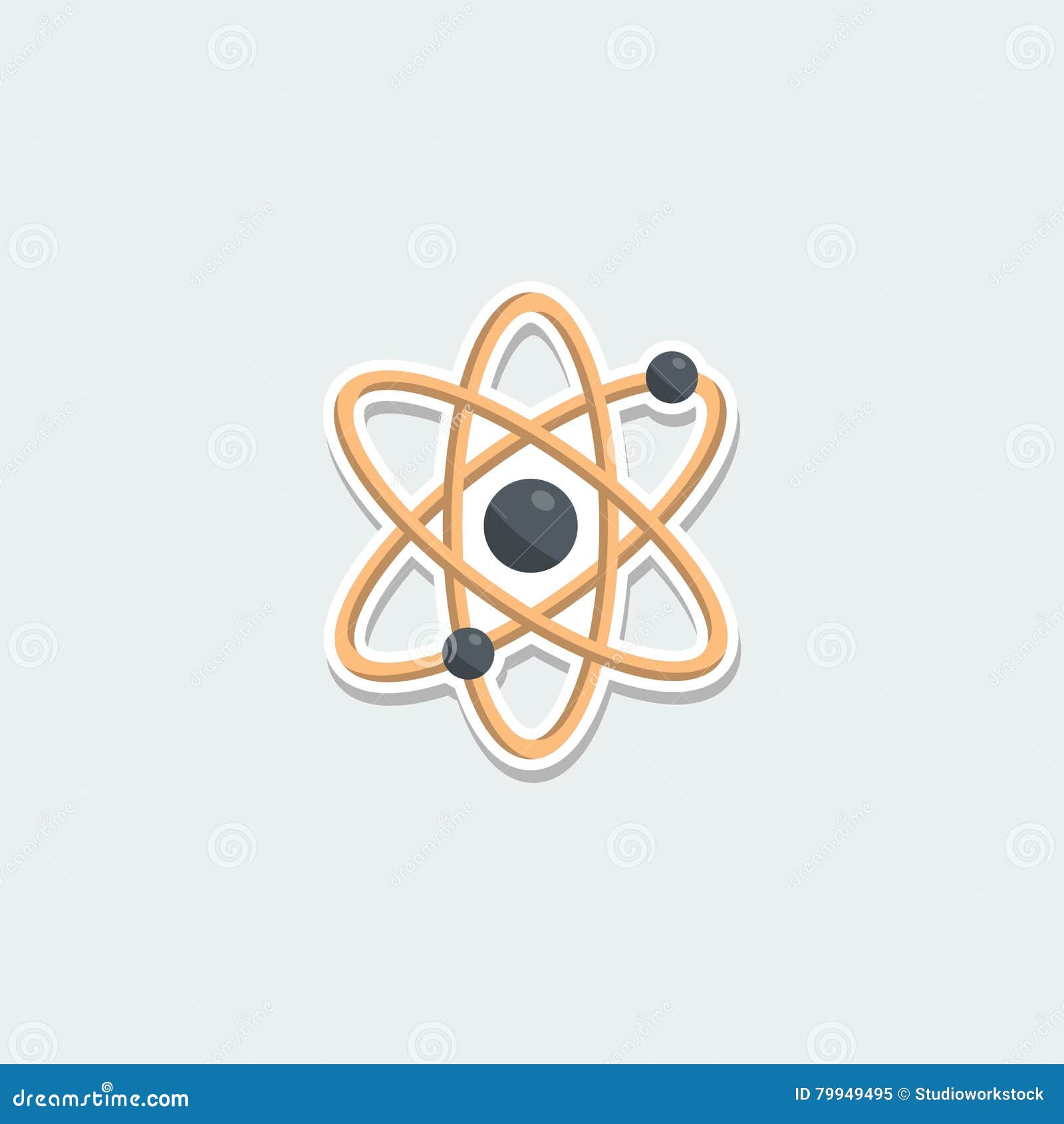 Colorful Science Symbol - Sphere Atom Cartoon Vector | CartoonDealer ...