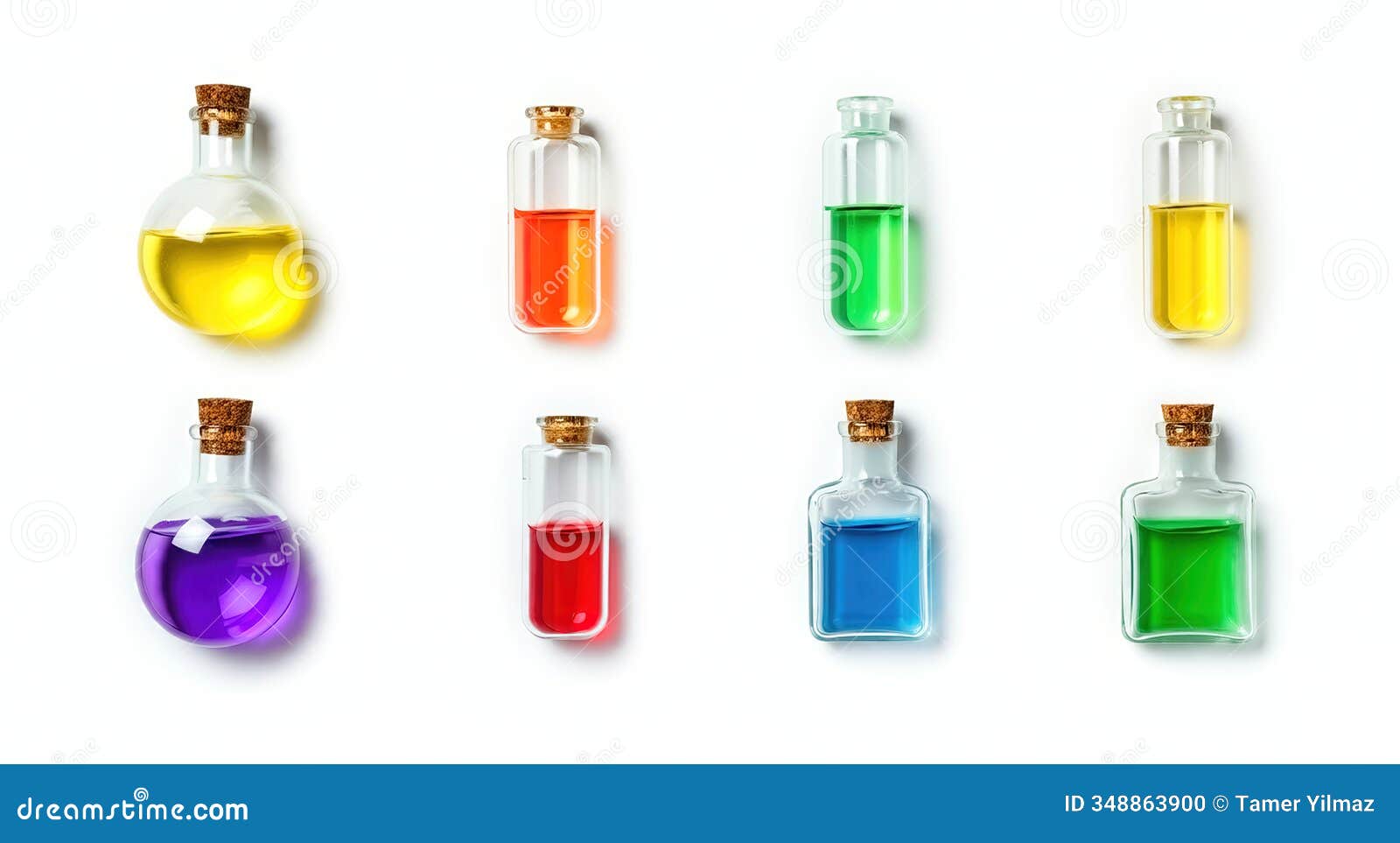 Colorful Science Test Flasks for Chemistry Laboratory Stock ...