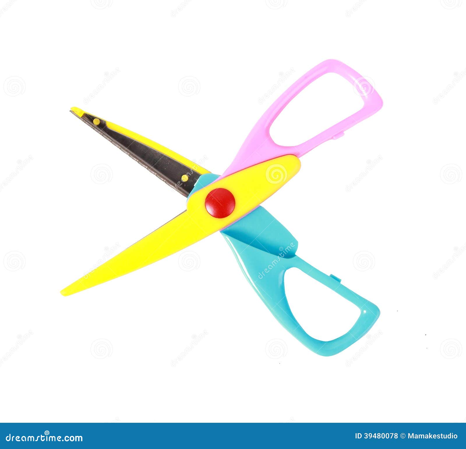 Colorful scissor stock photo. Image of clip, isolated - 39480078