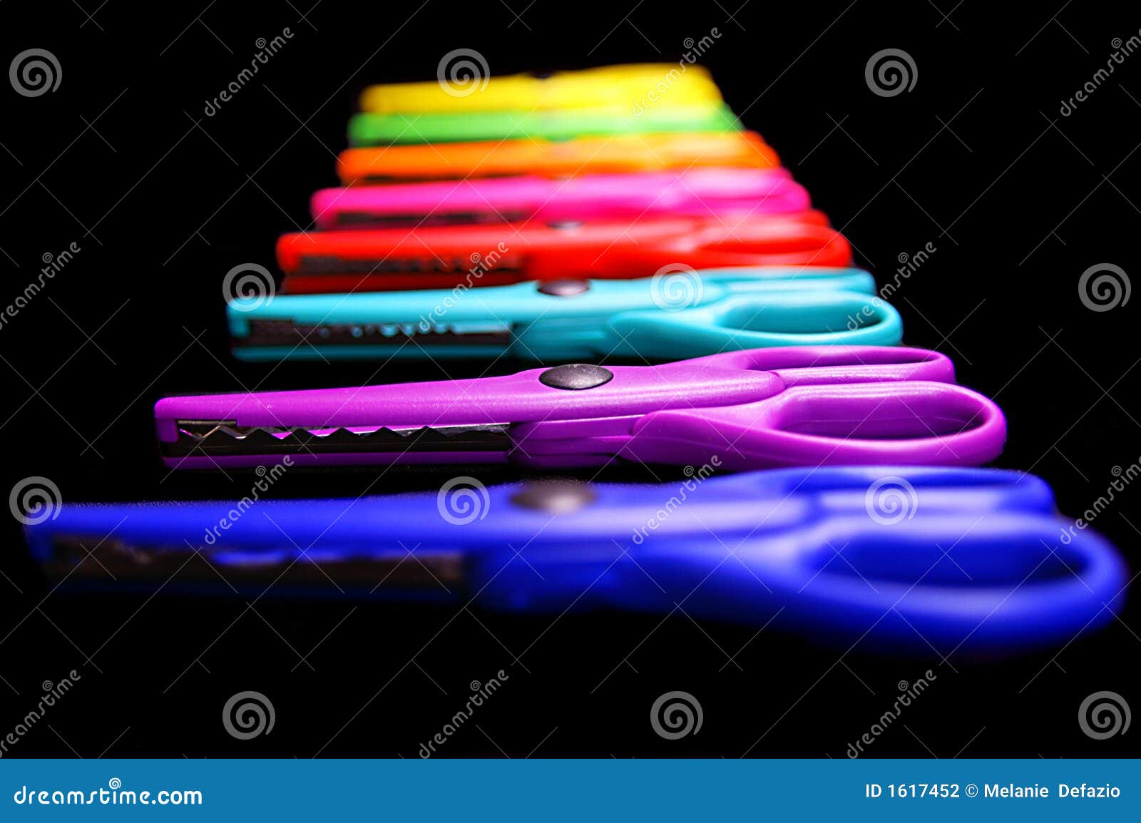 Colorful scissors stock photo. Image of creative, green - 1617452