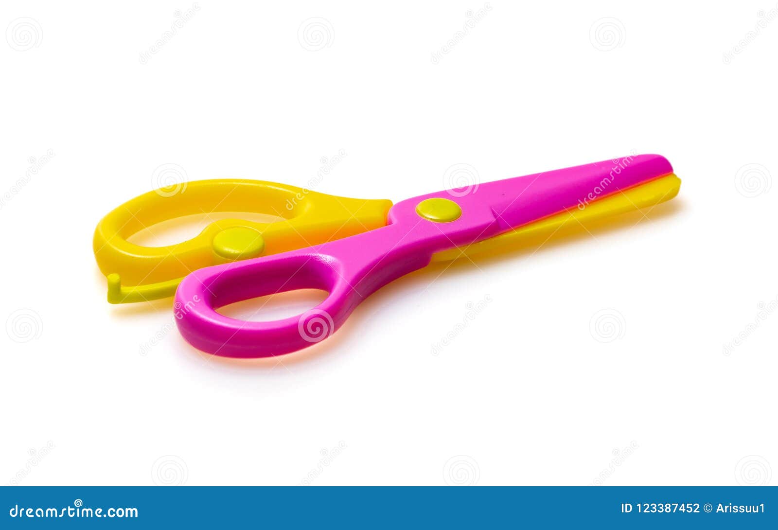 Colorful Scissors on White Background Stock Photo - Image of blade ...
