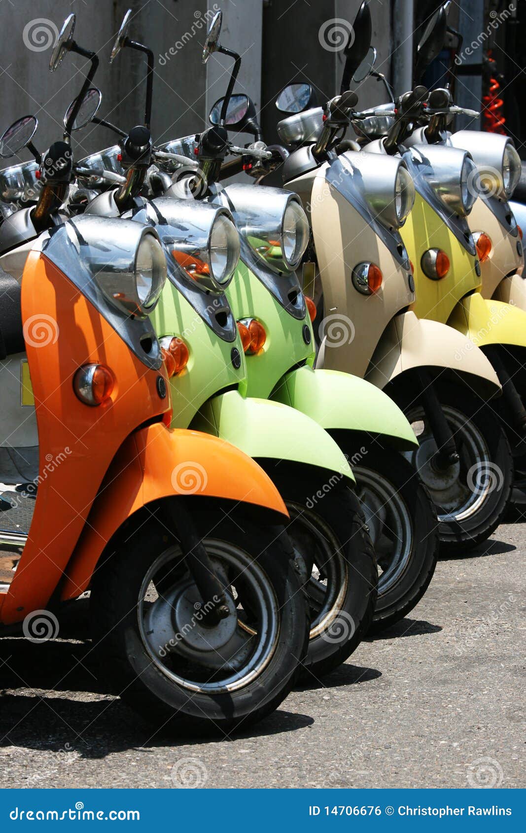 Colorful Scooters stock photo. Image of holiday, lights - 14706676
